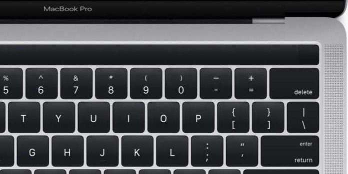 MacBook Pro new touch strip images leaked